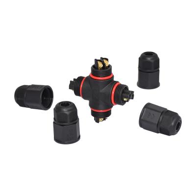 China L20 4 Wire Waterproof Connector 2pins Screw Assembly Connector For Outdoor Light for sale