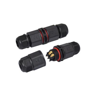 China 300V 20A 4 Pin LED Connector 2 Ways Straight Shape Screw Type Wire Connector for sale