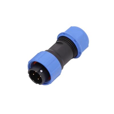 China 4 Pin SP17 wasserdichtes Kabel-Stecker-Rundschreiben des Energie-Verbindungsstück-WEIPU männliches in der Linie Frau zu verkaufen