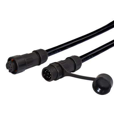 China Waterproof Plastic LED Light Cable Connector Overmolded With Male / Female Plug Socket for sale