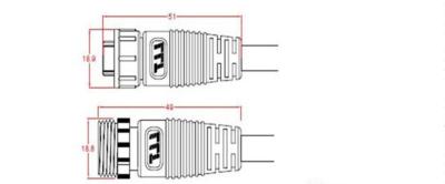 Cina LED all'aperto che accende connettore impermeabile femminile maschio, 8.5mm 4 Pin Cable Connector in vendita