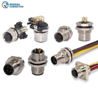 China Código fêmea masculino do conector 3Pin 4Pin 5Pin A da montagem M12 do painel do parafuso elétrico for sale
