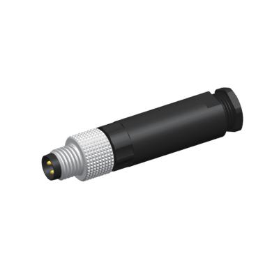 China Straight Plastic M8 3 Pin female Connector for Automotive / power for sale