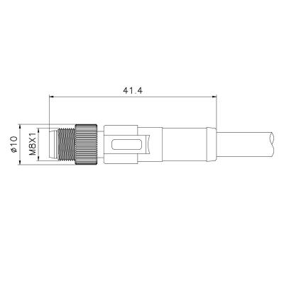 Cina Assemblea attaccabile del giacimento di plastica M8 4 Pin Connector Hembra For Cable del connettore di cavo M8 in vendita