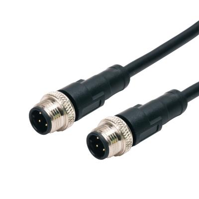 China 17 Pin Sensor Cable M12 Waterproof Connector Male To Male PA66 for sale