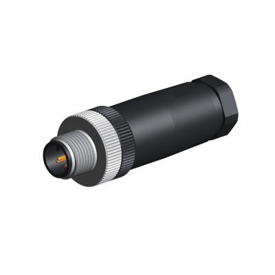 China CuZn M12 Straight Waterproof Round Connector 4A AWG24 For Automation for sale