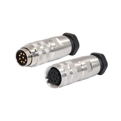 China Field Wirable M16 Waterproof Connector Male Female 2 - 12 Poles M16 Circular Connector for sale