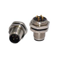 China M12 Waterproof Connector 5P 8P Straight Sensor A/B/D Code Panel Mount Solder for sale