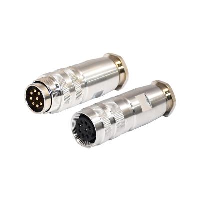 China Field Wirable M16 Waterproof Connector Male Female 2 - 12 Poles M16 Circular Connector for sale