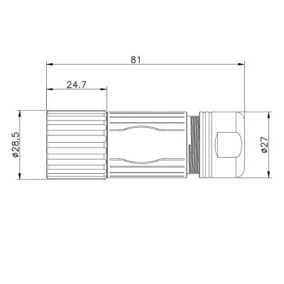 Cina M23 Waterproof 923 Metal Male Connector in vendita