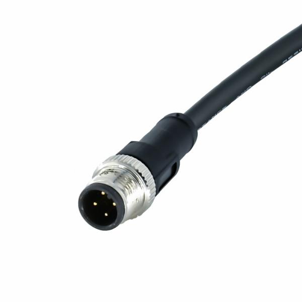 PUR M12 Waterproof Cable Connector IP68 A B D Coded 3 4 5 8 12 Pin CuZn TPU