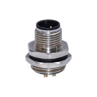 China IP67 Welded Waterproof Wire Connector M12 A Code 4 Pin TPU GF Panel Mount for sale