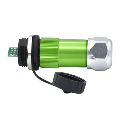 China Type C Male 8pin Waterproof USB Connector Panel Mount 3.0 Micro USB B Connector PCB for sale