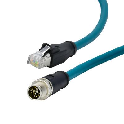 Cina Il connettore circolare impermeabile m12 x di Rigoal IP68 ha codificato a cavo rj45 per la rete Ethernet in vendita