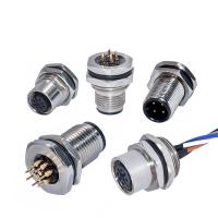 China IP67 IP68 Panel Mount Connector with 3-17 Pin Options, A/B/D Coding, 250V Rating for Industrial Applications for sale