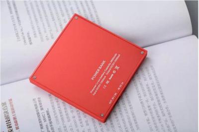 China Light Red Square Power Bank 3000mah Biscuit Shape CE Certification for sale