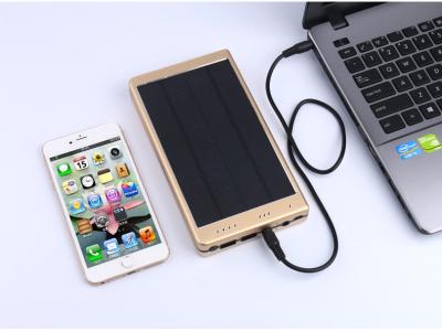 China Portable Waterproof Solar Charger Dual Usb External Battery Power Bank For Laptop for sale