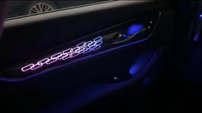 China Ambient lights Rainbow symphony dynamic carbon fiber check design mold design for Cadillac CT5 for sale