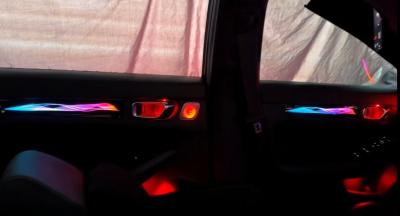 Cina Ambient lights Rainbow symphony dynamic Piano black Ribbon style+Tweeter cover for Honda Civic/Integra(2022-2023) in vendita