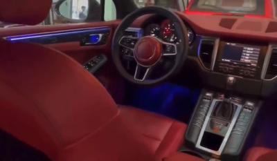 Cina Luci ambientali RGB Radium incisione + fibra di sella per Porsche Macan (2014-2017) in vendita