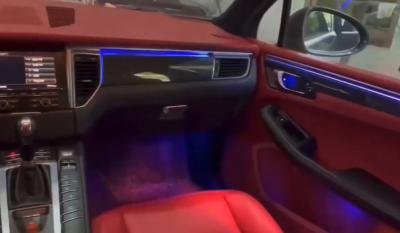 Cina Luci ambientali RGB Radium incisione + fibra di sella per Porsche Macan (2014-2017) in vendita