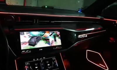 Cina Luci ambientali Sinfonia arcobaleno dinamica Radium scultura + Perfetto controllo centrale per Audi A6L ((2019-2023) in vendita