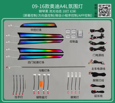 Cina Luci ambientali Pianoforte dinamico Streamer nero (modus design) per Audi A4 (2009-2016) in vendita