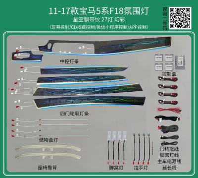 Cina Luci ambientali LED Stella streamer pattern rainbow symphony dinamico (modello in fibra di carbonio) per BMW Serie 5 ((2011-2017) in vendita
