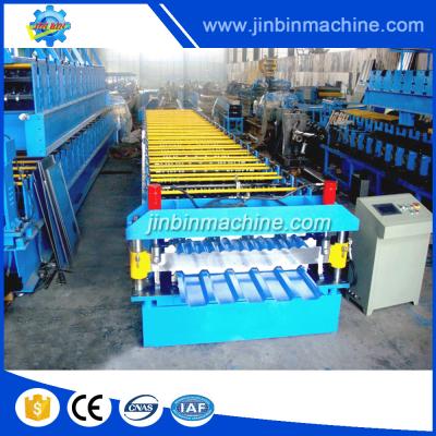 China Steel tile roof sheet metal profile glazed panel double layer making machine for sale