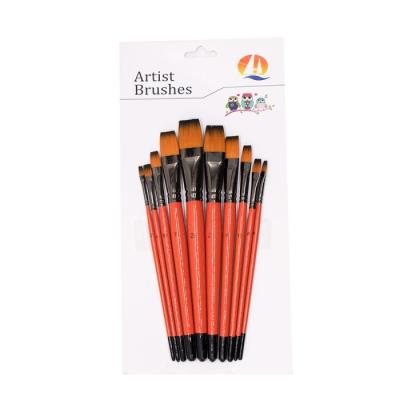 China Black Aluminum Ferrule Artist Paint Brushes Set for sale