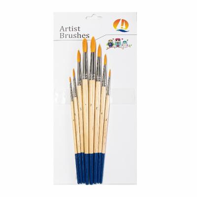 China Nickel Plated Round Tip Acrylic Brush Set for sale