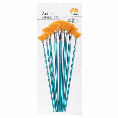 China Nylon Golden Hair 8mm Artist Paint Brushes Set for sale