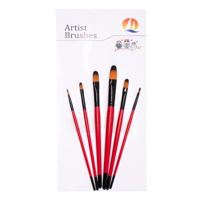China Oval Head Aluminum Ferrule Paint Brushes Kit for sale