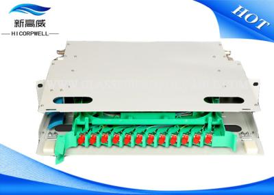 China 19 Inch 12 Port Fiber Optic Cable Termination Patch Panel Without Adapters for sale