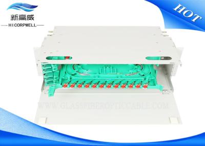China LC FTTH Optical Termination Panel , 12 24 48 96 Port ODF Fiber Optic Termination Box for sale