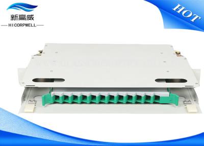 China LC FTTH Optical Termination Panel , 12 24 48 96 Port ODF Fiber Optic Termination Box for sale