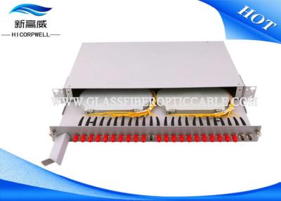 China LC FTTH Optical Termination Panel , 12 24 48 96 Port ODF Fiber Optic Termination Box for sale