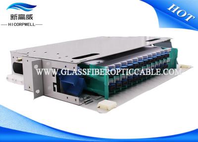 China LC FTTH Optical Termination Panel , 12 24 48 96 Port ODF Fiber Optic Termination Box for sale