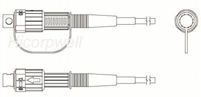 China FTTA Dustproof Fiber Optic Cable Patch Cord Mini SC Connector Adapter for sale
