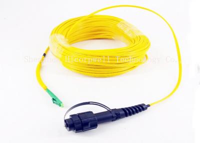 China 2 Core LC Armour Tactical Cable , IP67 Plugs OS1 Fiber Optic Patch Cord for sale