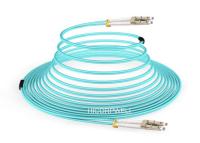 China Duplex LC OM4 FTTH Multimode Fiber Optic Patchcord with LSZH Jacket for sale