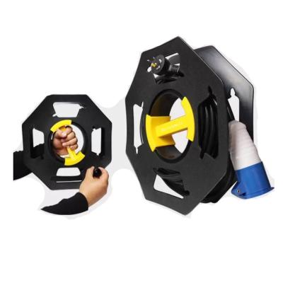 China Re-Reeling Wire Ropes Steel Cable Drum Mini Small Retractable Cable Reel  Stand Roller Cable Reel Drum Holder Cable Drum Roller for sale