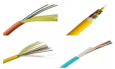 China Flexible Tight Buffer Fiber Optic Distribution Cable Multimode Indoor Orange Color for sale