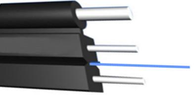 Fiber To The Home Outdoor Aerial Drop Cable 1core FTTH Steel Wire/FRP/KFRP Dia 2* (0.5-0.8MM)