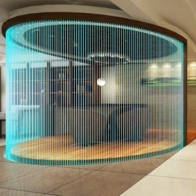 China Outdoor Plastic Optical Fiber Curtain Lighting PMMA Optic Fiber Waterfall Curtains Lights for sale