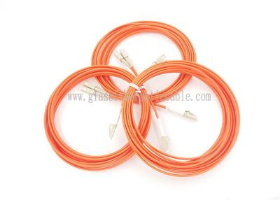 China LC / UPC OM2 Duplex 3.0mm PVC Duplex Patch Cord , 3m / 5m LC FC SC ST SM Fiber Optic Cable for sale