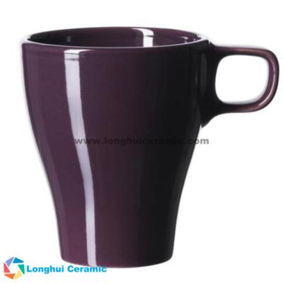 China China manufactured elegance solid glaze ceramic coffee mug with small handle for sale