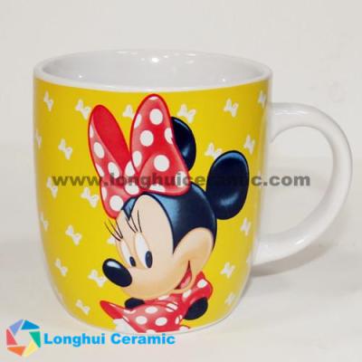 China 12oz Disney Mickey ceramic coffee mug made by China manufacturere & supplier - Liling Longhui Ceramic for sale