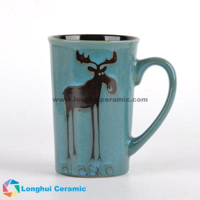 China Alaska animal handpainted ceramic coffee mug series for sale