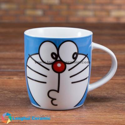 China Doraemon series cartoon ceramic coffee mug made by China supplier/manufacturer/factory/exporter - Liling Longhui Ceramic for sale